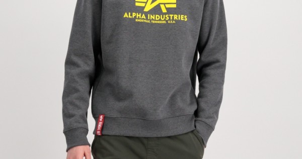 ALPHA IND. BASIC SWEATER Charcoal Heather